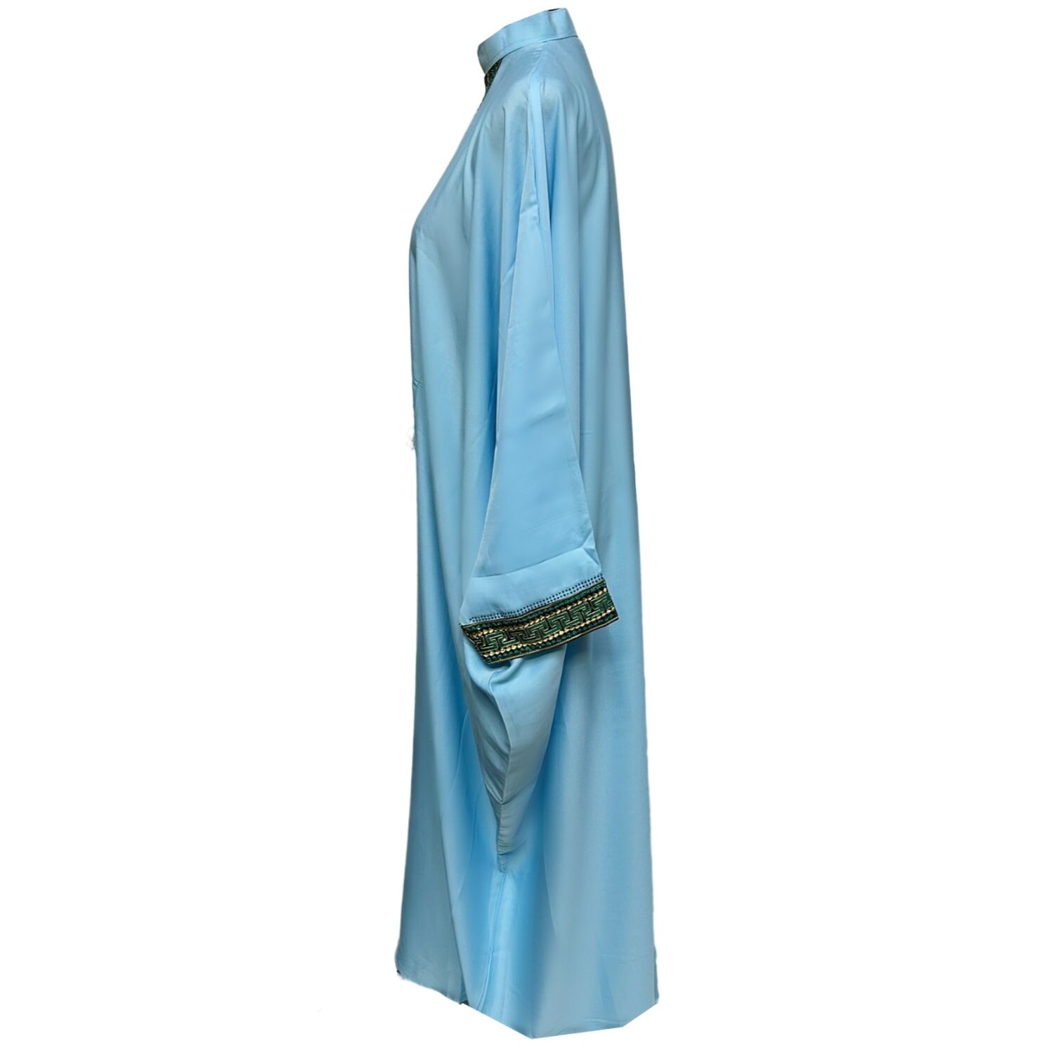 Women Blue Butterfly Abaya Jalabiya Arab Dress With Embroidery - Etsy