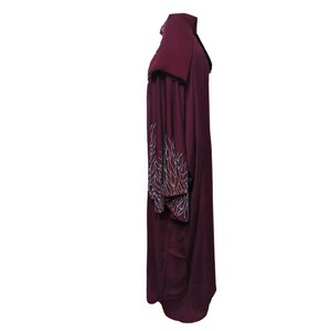 Women's Burgundy Open Front Luxury Abaya Burka Jilbab - Etsy