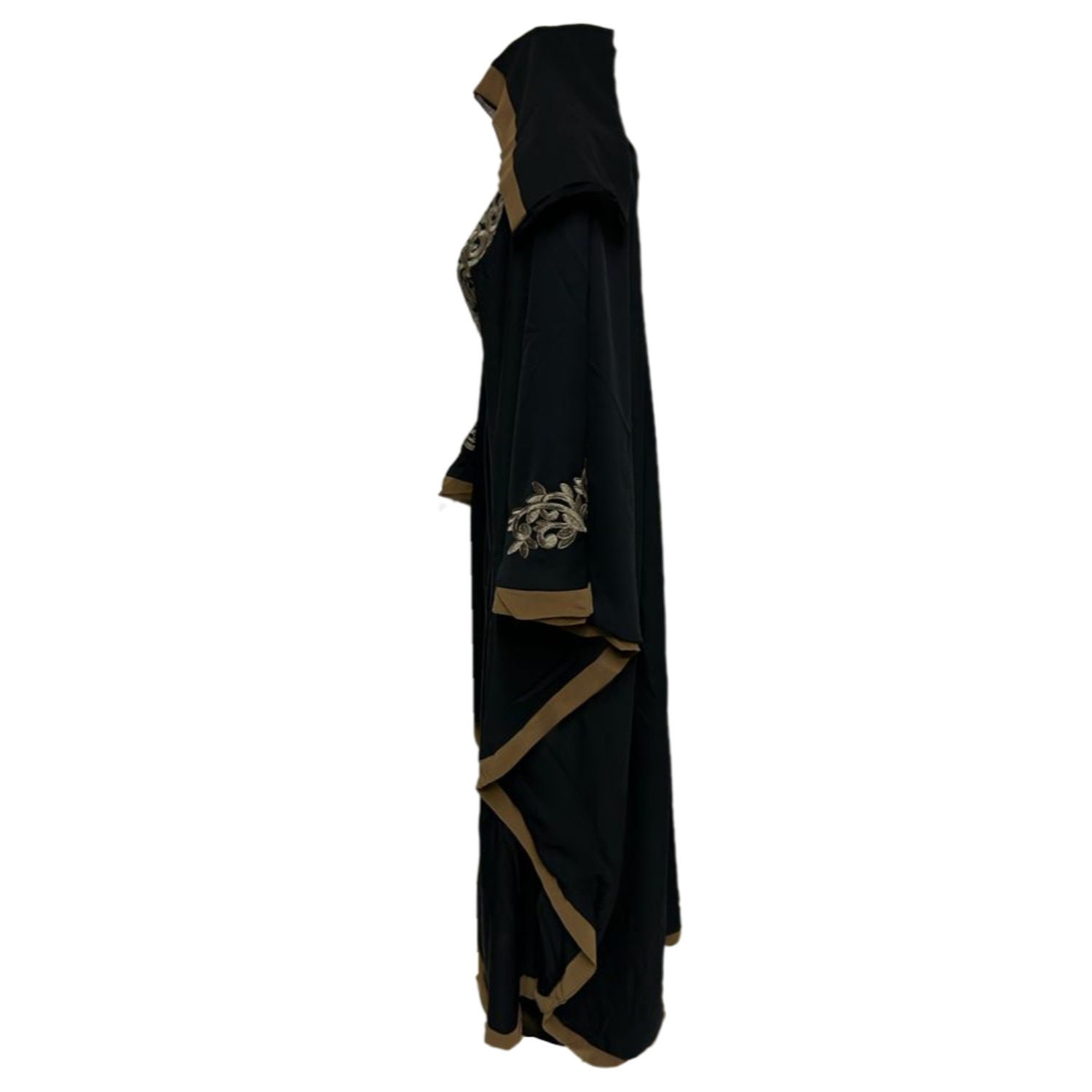 Black Butterfly Abaya Farasha Jalabiya Arab Dress With Embroidery - Etsy