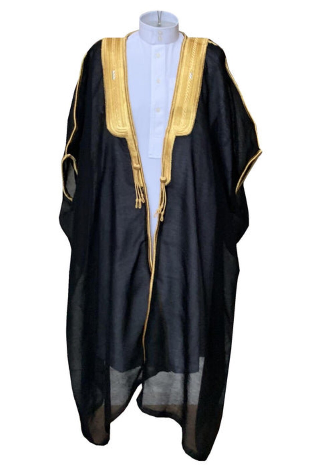 Kid's Arabian Bisht Cloak Arab Dress Thobe Islam Robe Eid Jacket ...