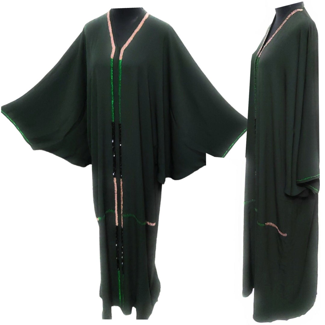Aya Green Butterfly Abaya Farasha Jalabiya Arab Dress - Etsy