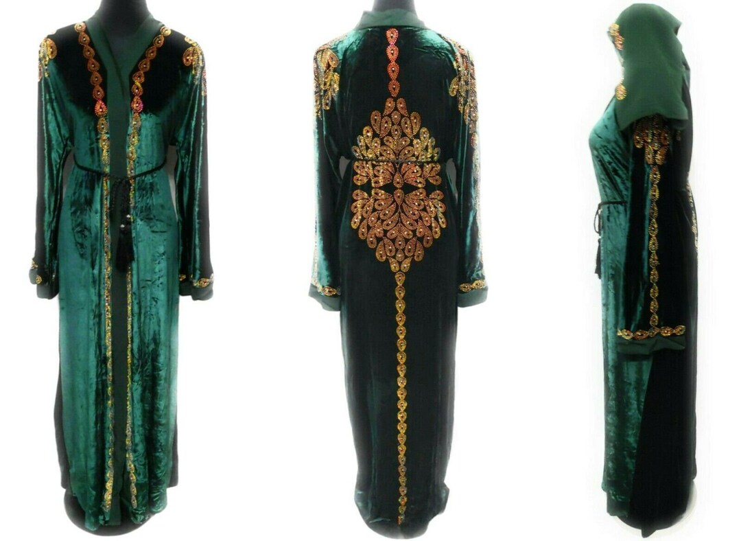 Women's Luxury Velvet Open Front Abaya Jilbab Burka - Etsy