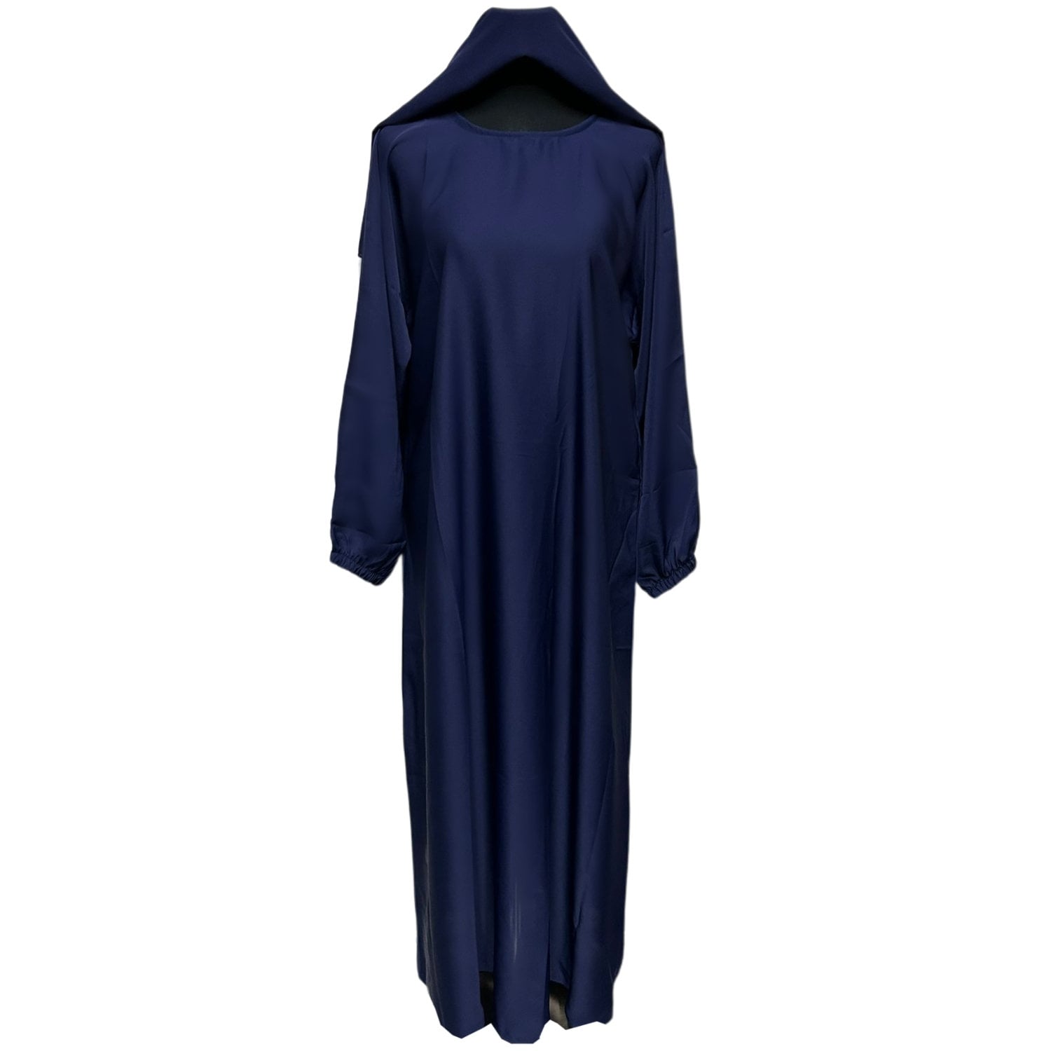 Simple Plain Nida Abaya Jalabiya Arab Long Dress With Elastic Cuff ...