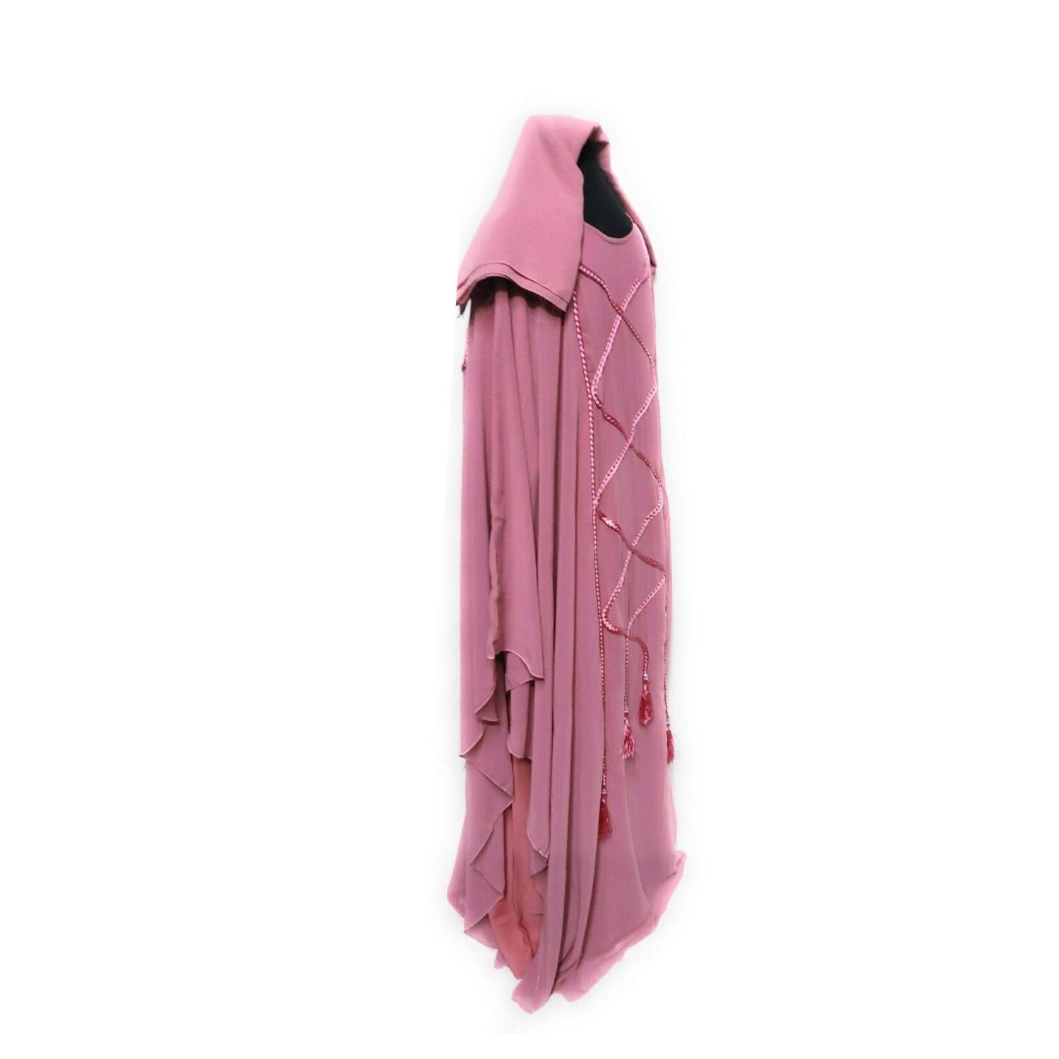 Luxury Women Pink Abaya Farasha Jalabiya Arab Long Dress - Etsy