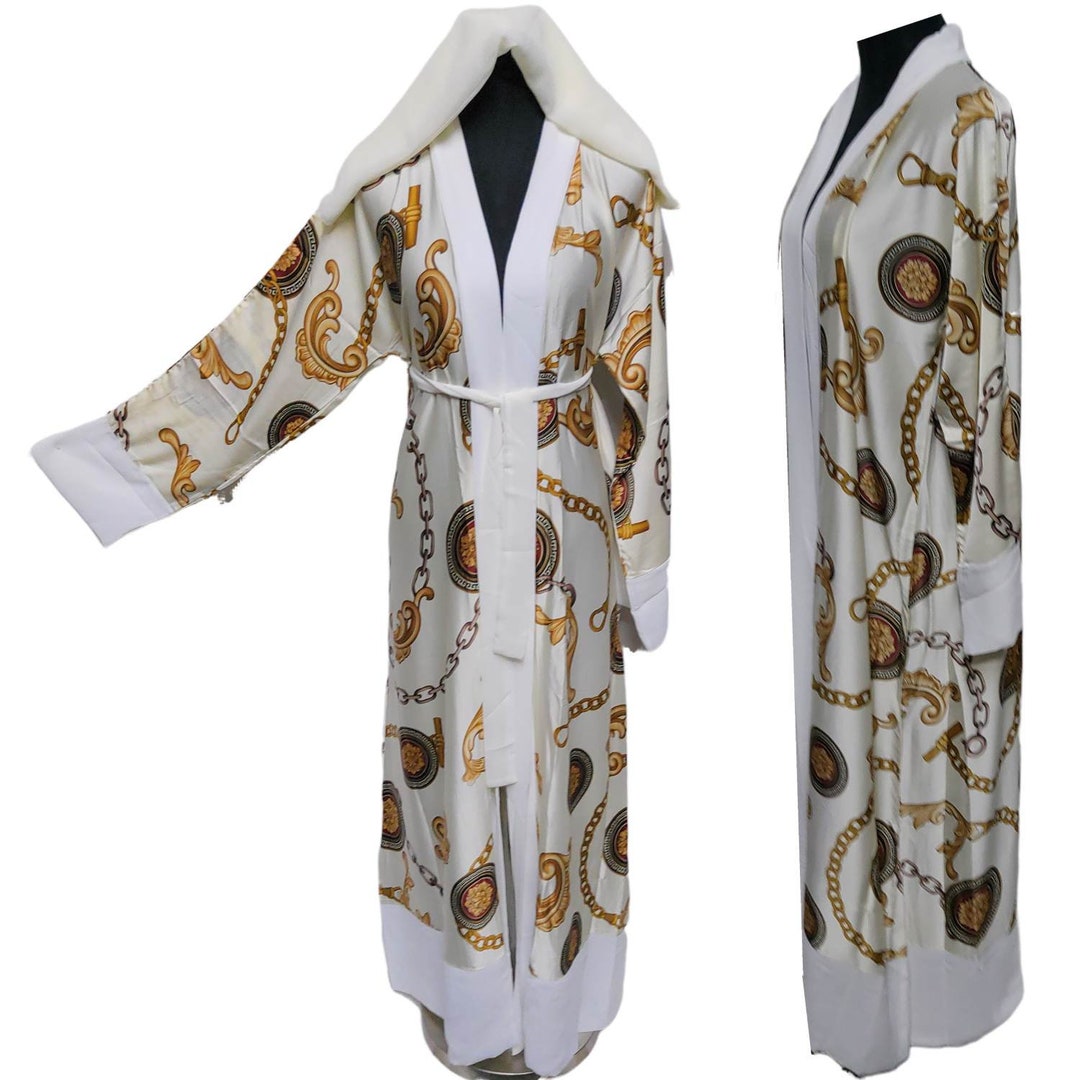 Women's Satin Open Front Abaya Burka Jilbab Robe - Etsy
