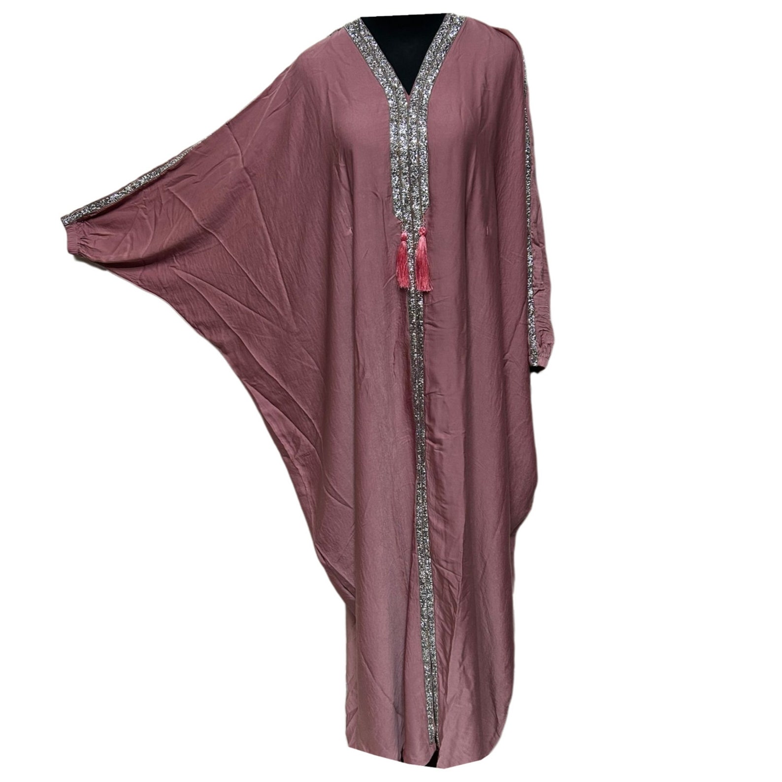 Pink Batwing Abaya Farasha Jalabiya Arab Dress - Etsy