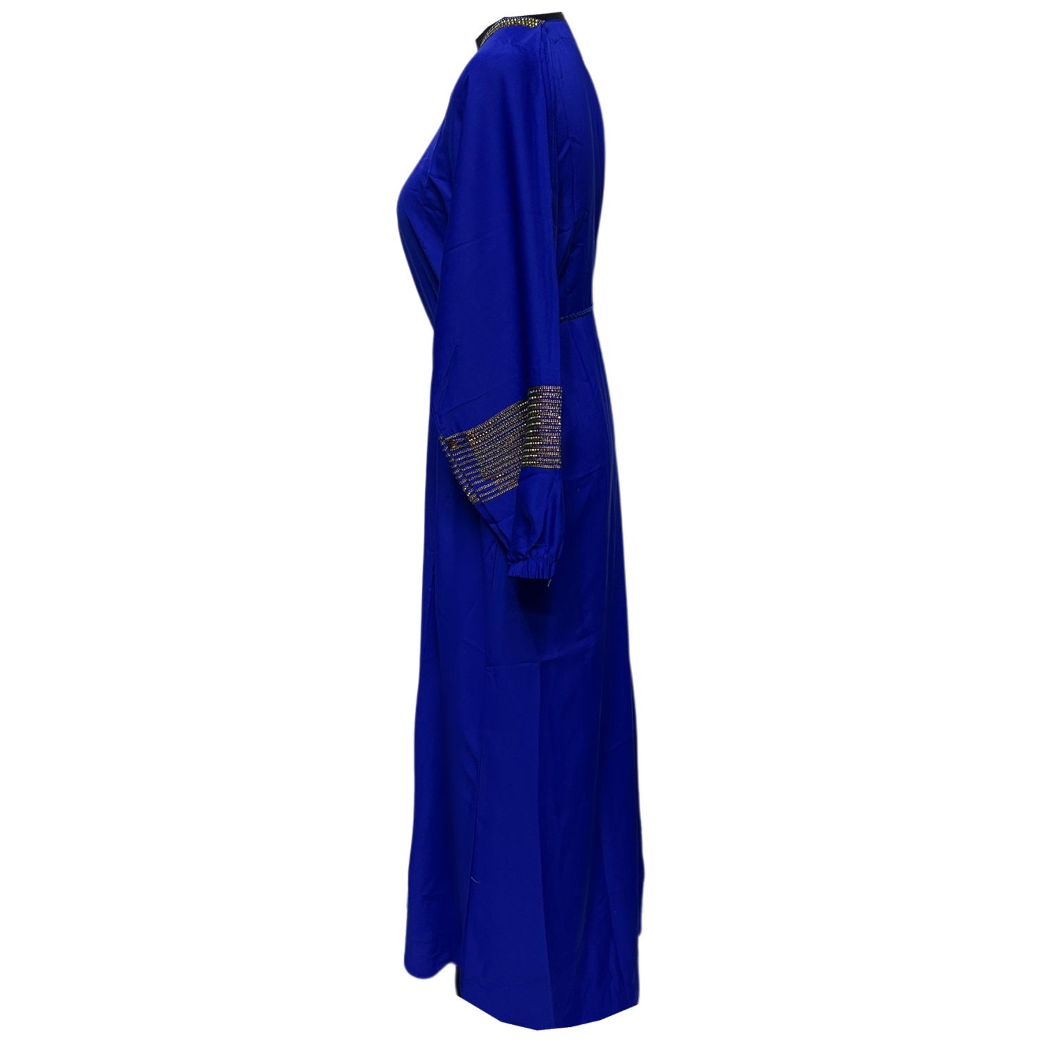 Open Front Abaya Jalabiya Arab Long Dress With Stone Works - Etsy