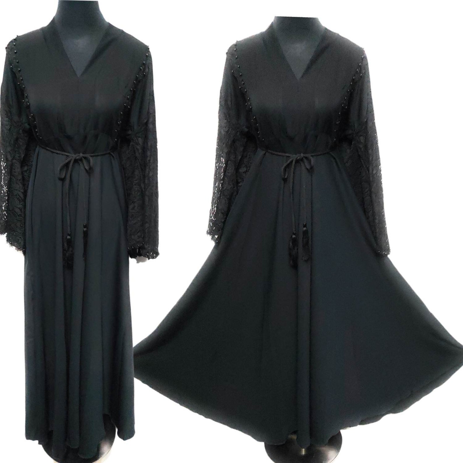 Women's Black Nida Umbrella Abaya Jalabiya Jilbab - Etsy