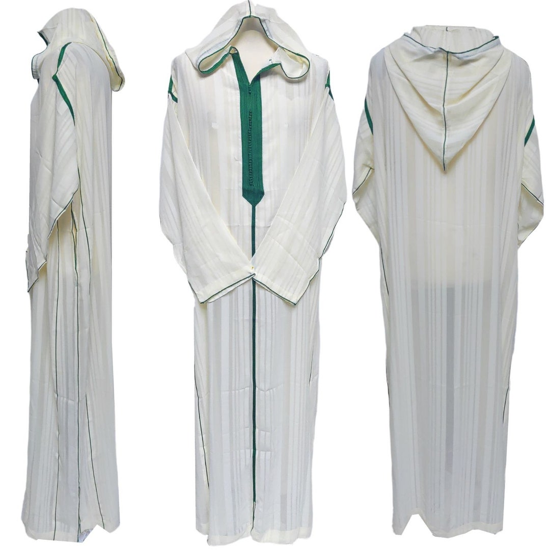 Original Moroccan Men Hooded Thobe Jubba Kandora Djellaba - Etsy