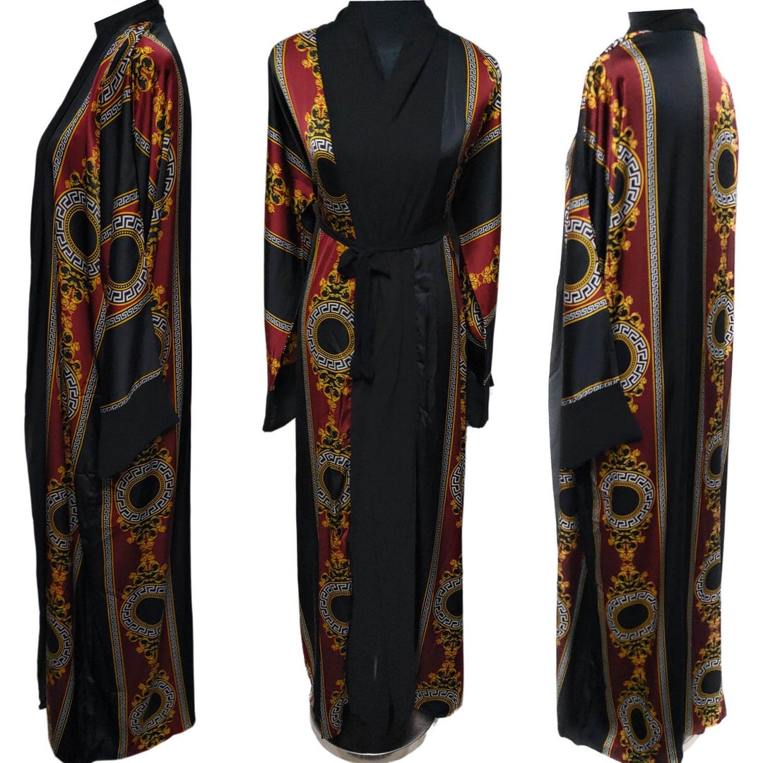 Women's Satin Open Front Luxury Abaya Burka Jilbab - Etsy
