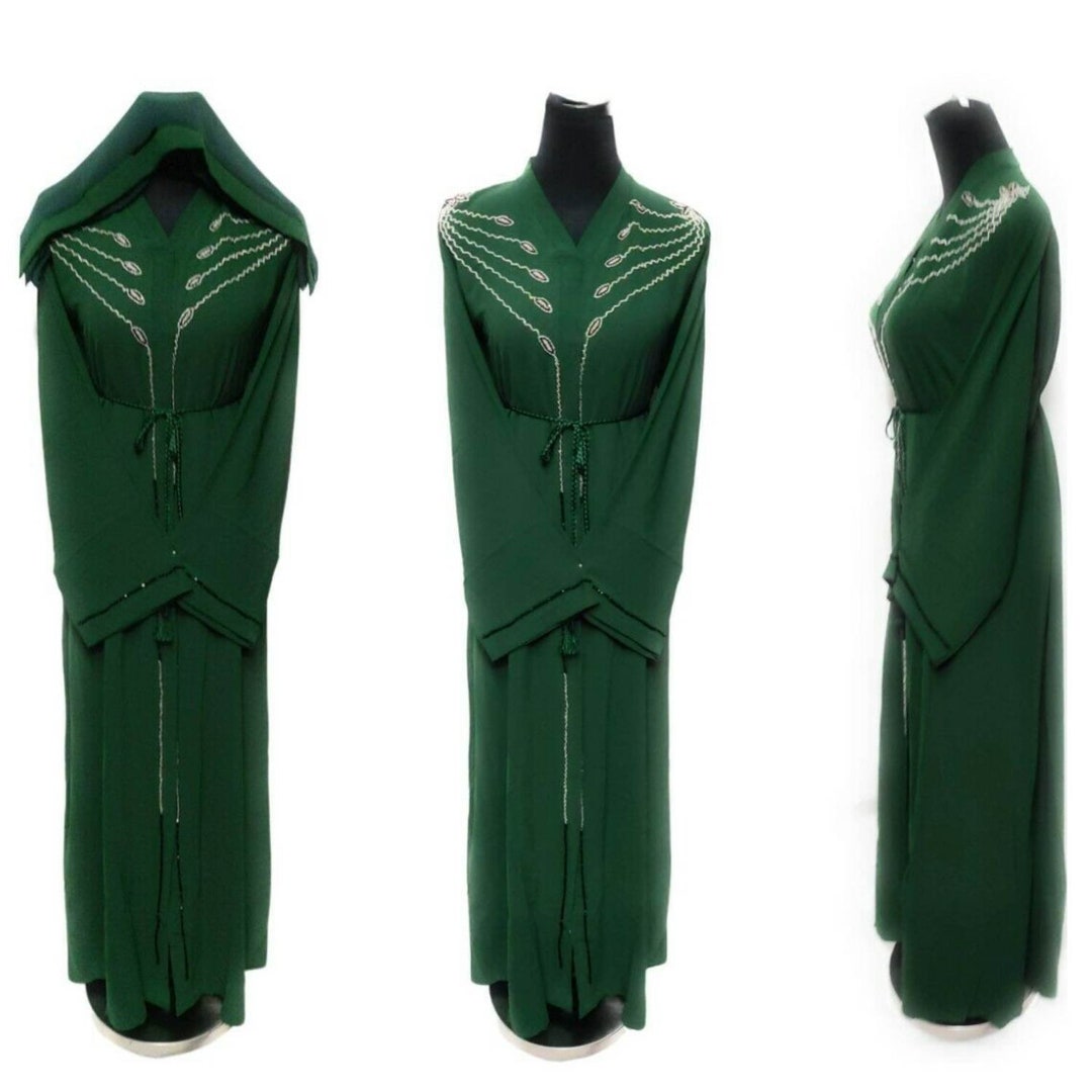 Women's Green Open Front Luxury Abaya Burka Jilbab - Etsy