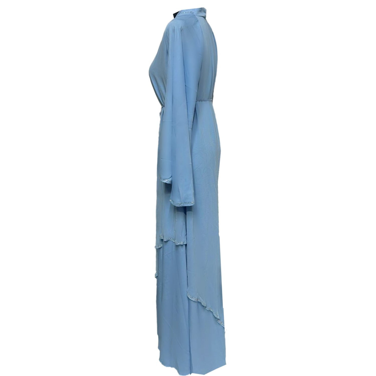 Modest Women Light Blue Abaya Farasha Jalabiya Arab Dress - Etsy