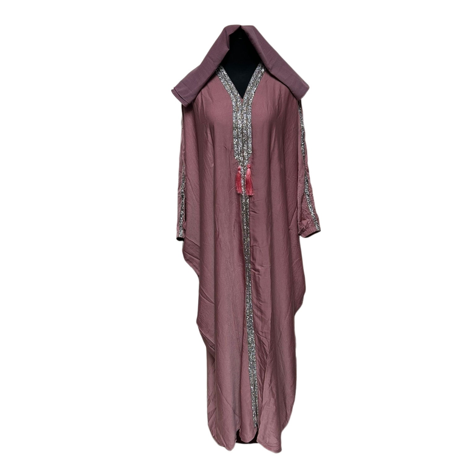 Pink Batwing Abaya Farasha Jalabiya Arab Dress - Etsy