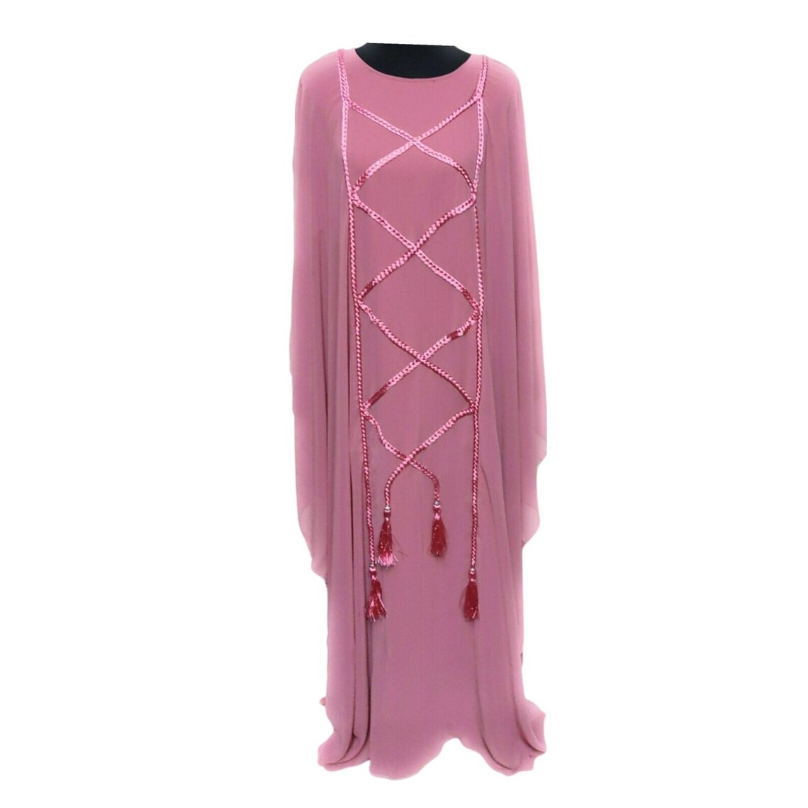Luxury Women Pink Abaya Farasha Jalabiya Arab Long Dress - Etsy
