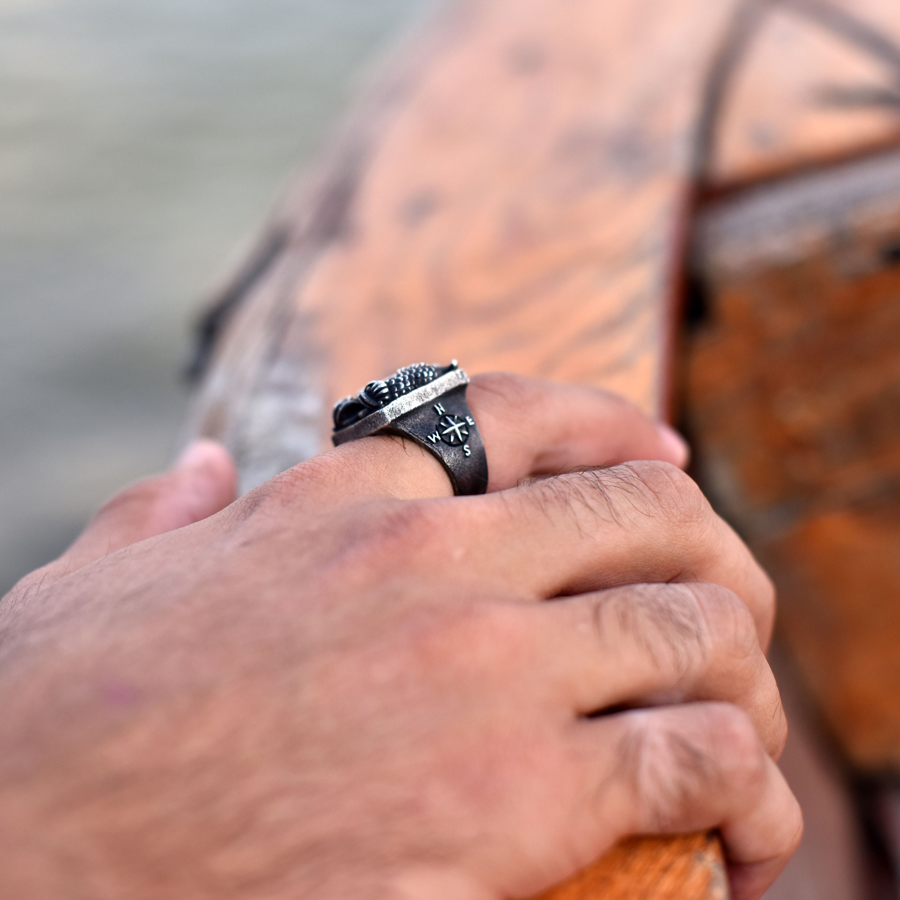 Diver Handmade Silver Ring Underwater Frogman Silver | Etsy
