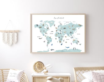 A1 World Map Poster - Etsy