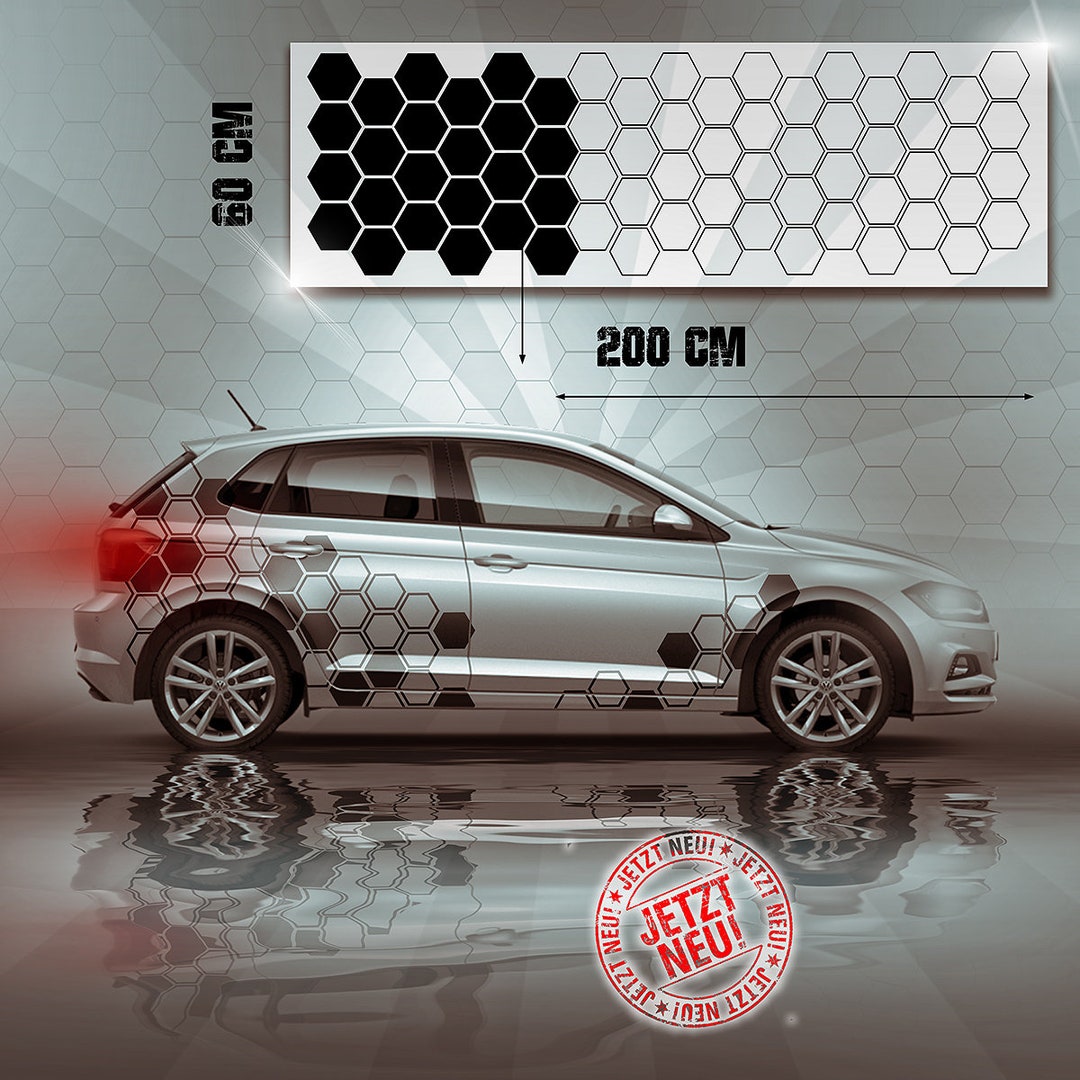 XXL Honeycomb Hexagon Honeycomb Sticker Car Sticker Decor Set Tuning ...