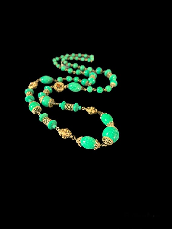 Antique max neiger brothers bros necklace pekin glass… - Gem