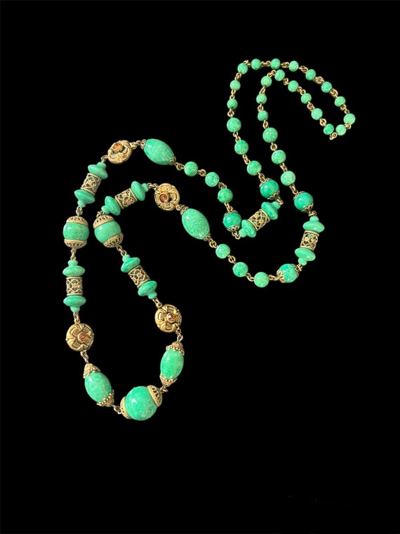 Antique max neiger brothers bros necklace pekin glass… - Gem