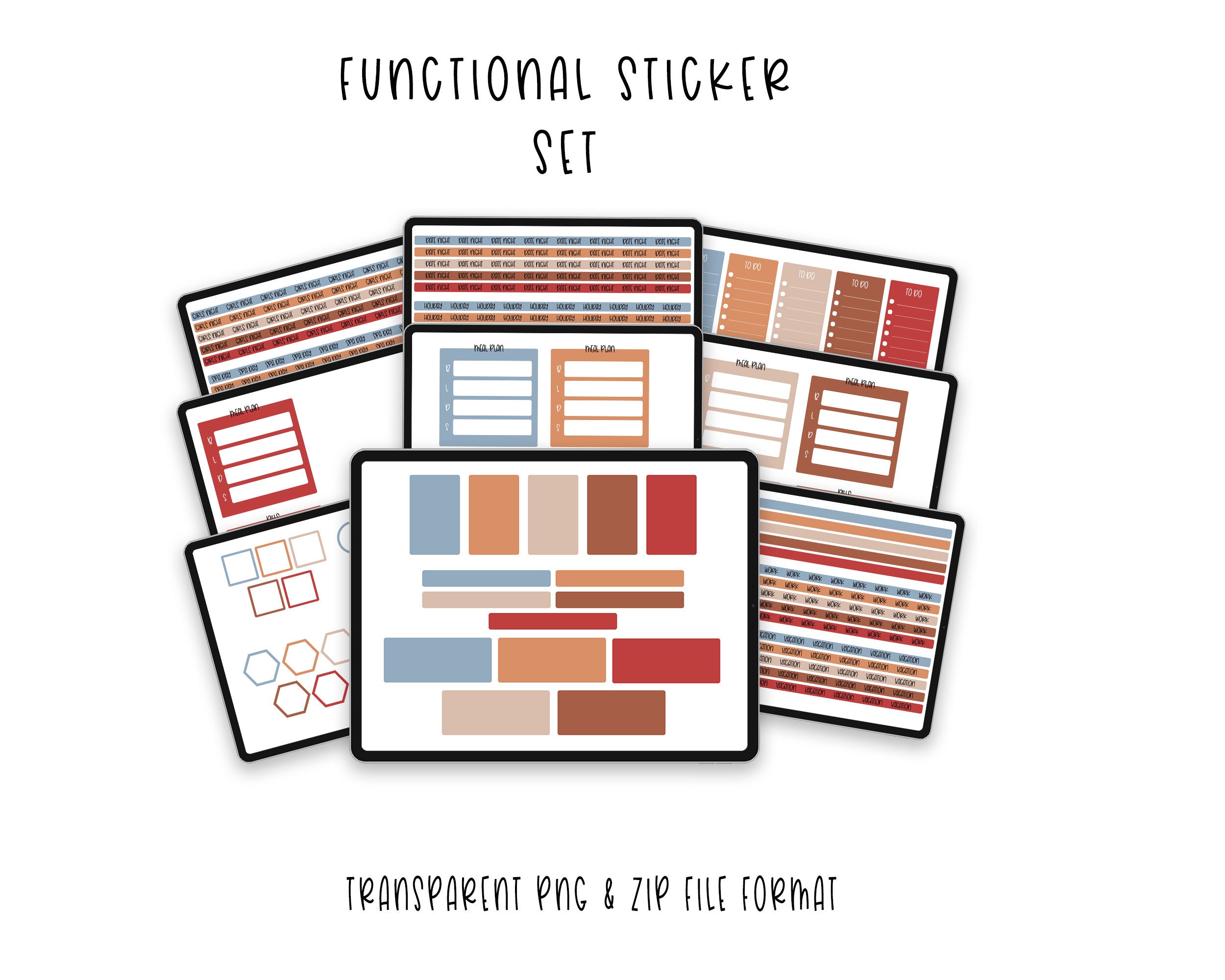 Boho Fall Digital Planner Stickers | Customizable and Fun | Instant ...