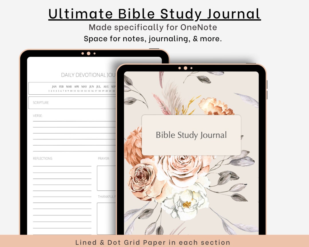 Onenote Bible Journal Daily Devotional Bible Study Notes - Etsy
