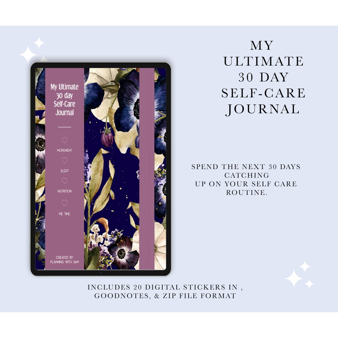 30 Day Self-care Digital Journal | 30-day Journal | Self-care Journal ...