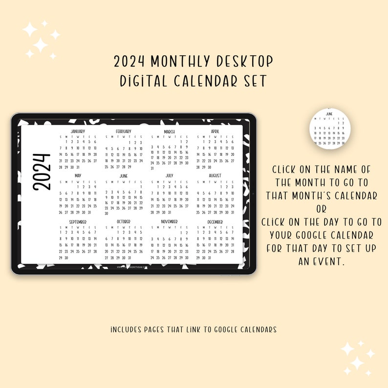 2024 Monthly Digital Calendar 2024 Monthly Calendar Desktop Style ...