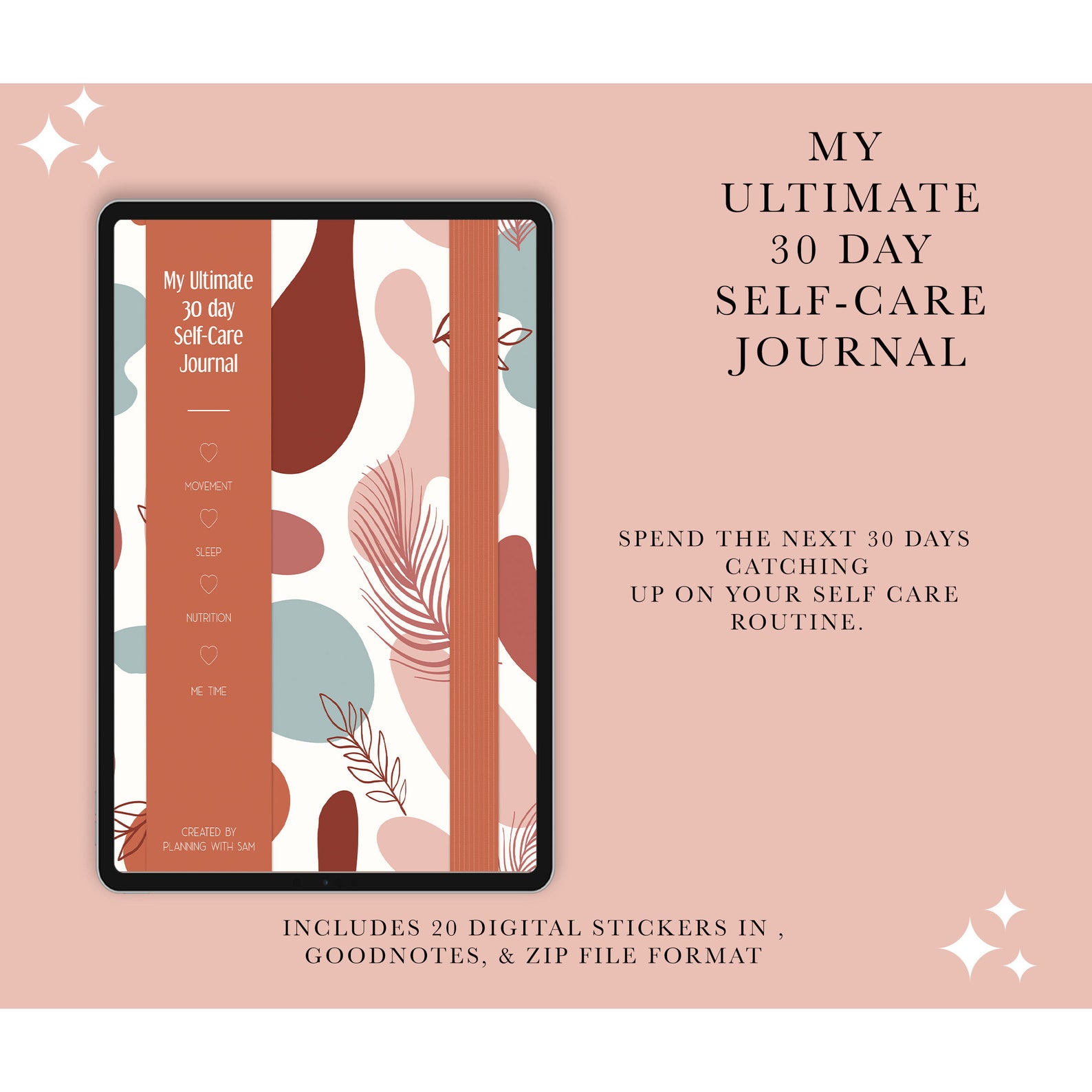 30 Day Self-care Digital Journal 30-day Journal Self-care Journal ...