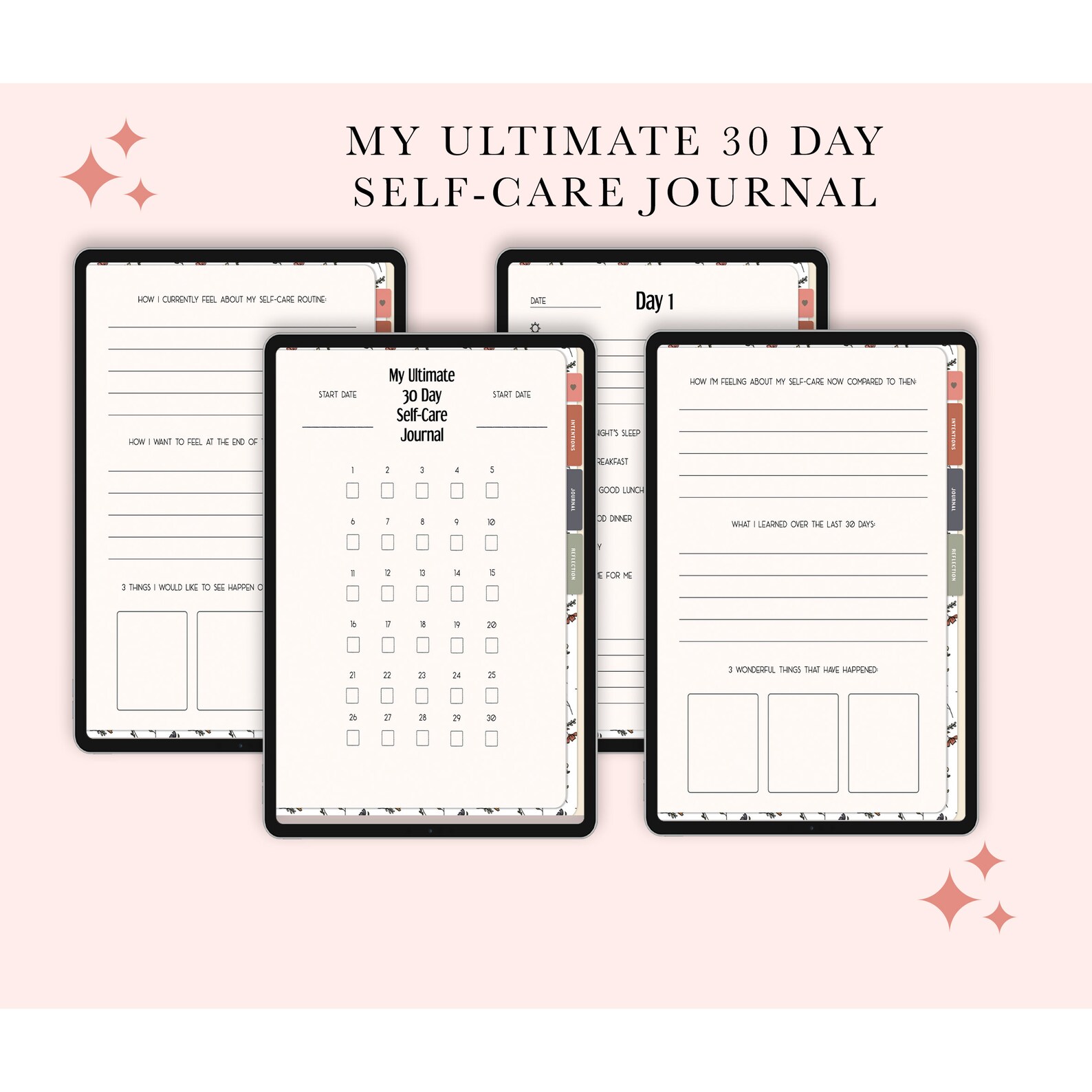 30 Day Self-care Digital Journal | 30-day Journal | Self-care Journal ...