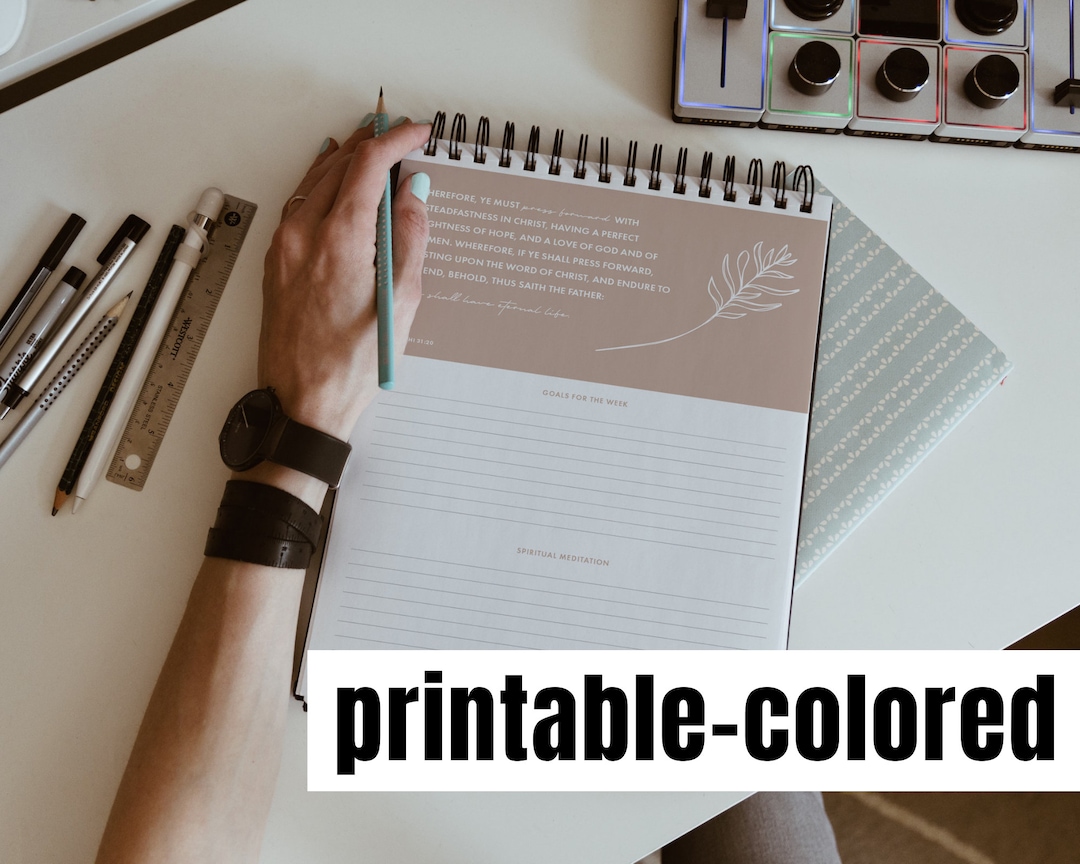 Printable, Gratitude, Self-care Daily Journal in COLOR: PDF Ready to ...