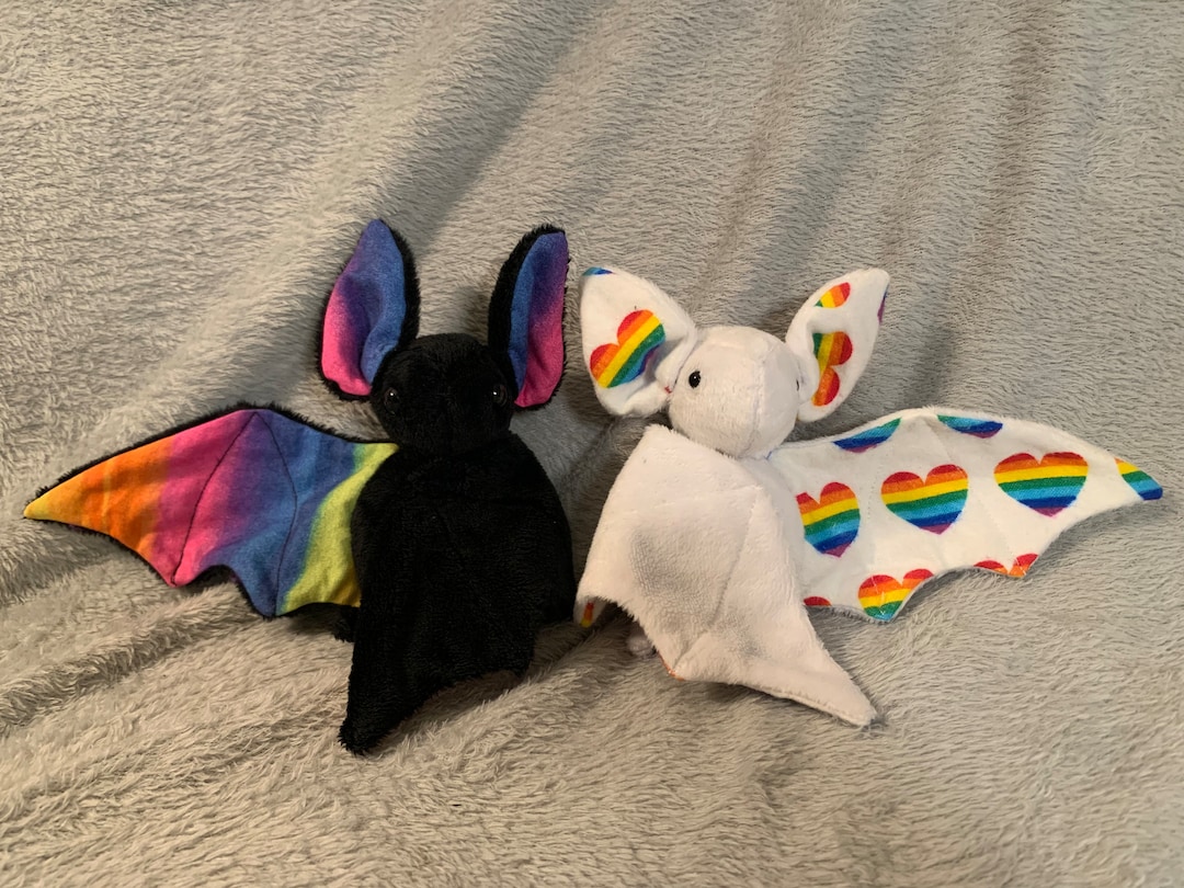 Rainbow Pride Bat Plush - Etsy