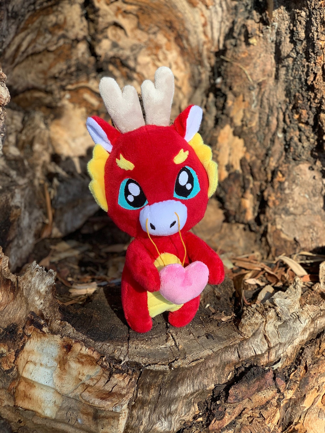 Eastern Dragon Plush: Handmade Minky Stuffed Animal With Heart - Etsy