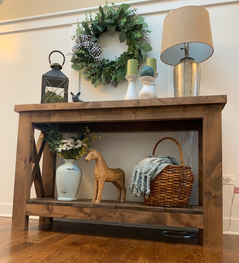 Farmhouse Entry Table / Rustic / Handcrafted / Farmhouse Decor - Etsy