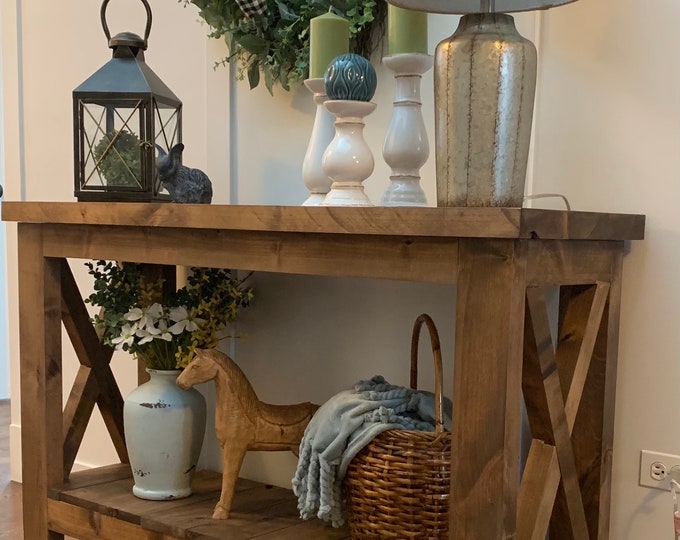Farmhouse Entry Table / Rustic / Handcrafted / Farmhouse Decor - Etsy