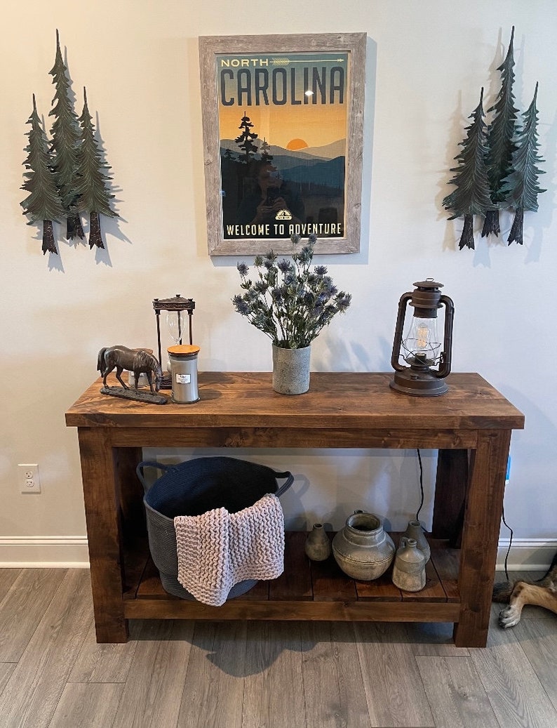 Farmhouse Entry Table / Rustic / Handcrafted / Farmhouse Decor - Etsy
