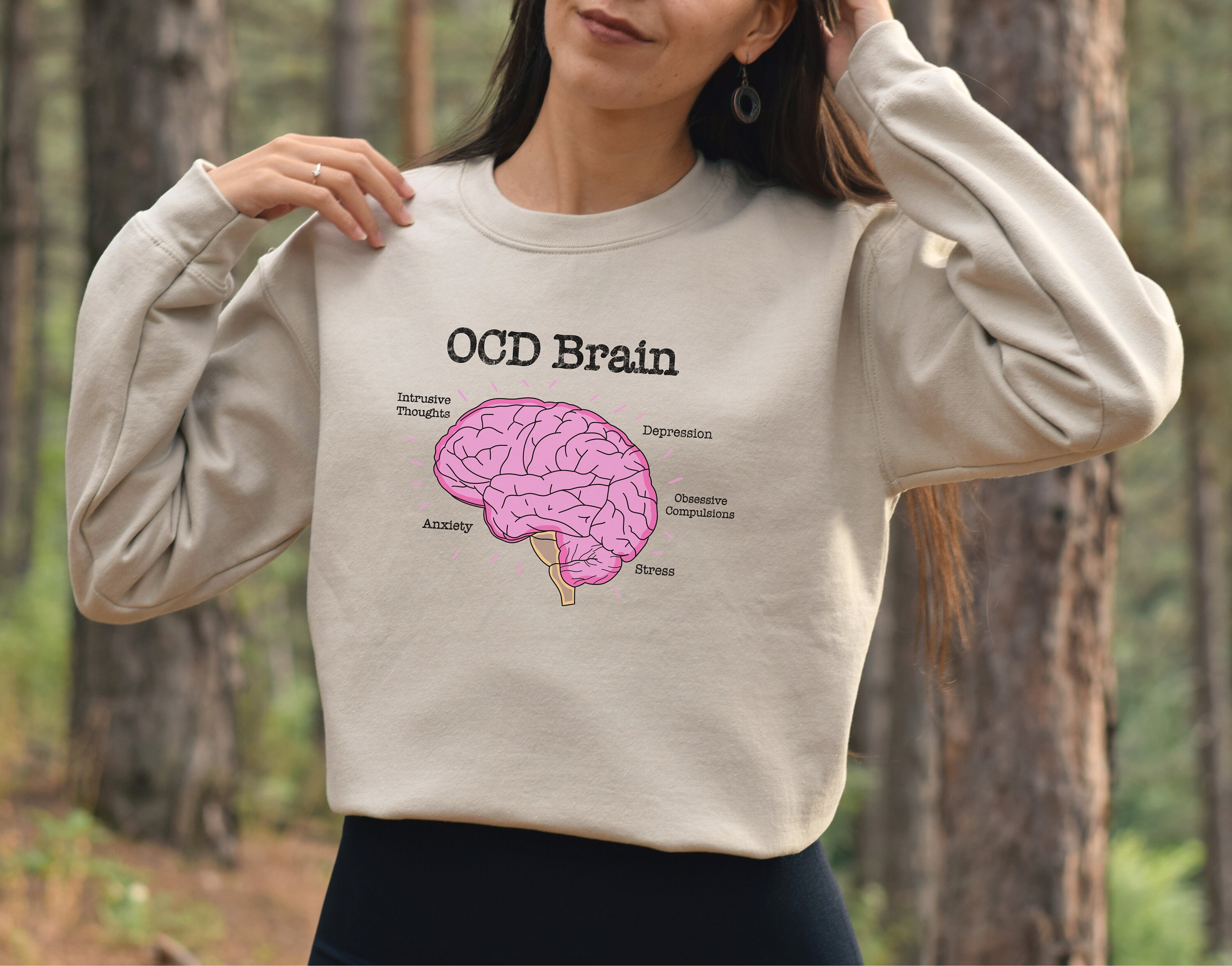 OCD Brain Sweatshirt, Mental Health Awareness Sweatshirt, OCD Awareness ...