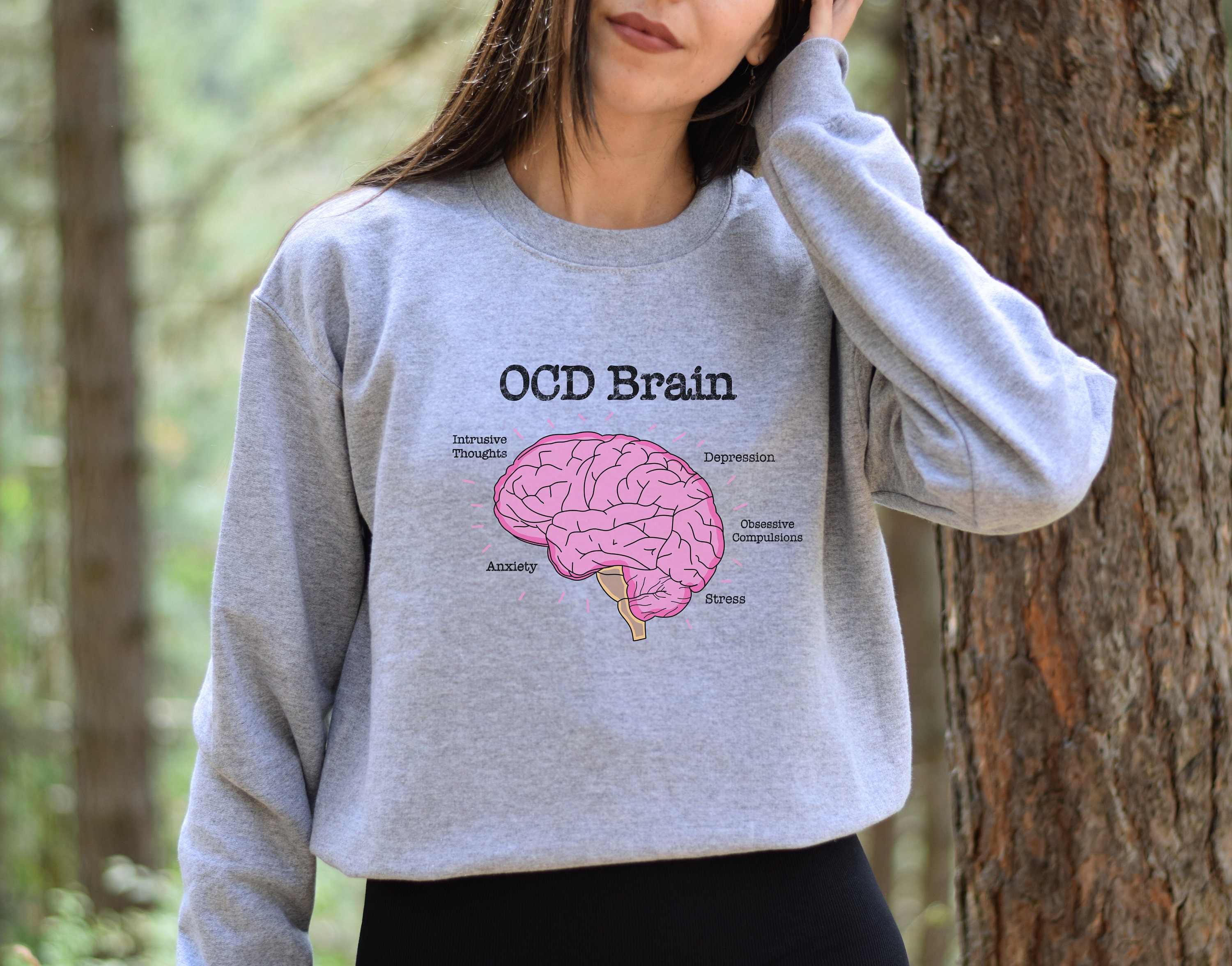 OCD Brain Sweatshirt, Mental Health Awareness Sweatshirt, OCD Awareness Sweatshirt, Therapy ...
