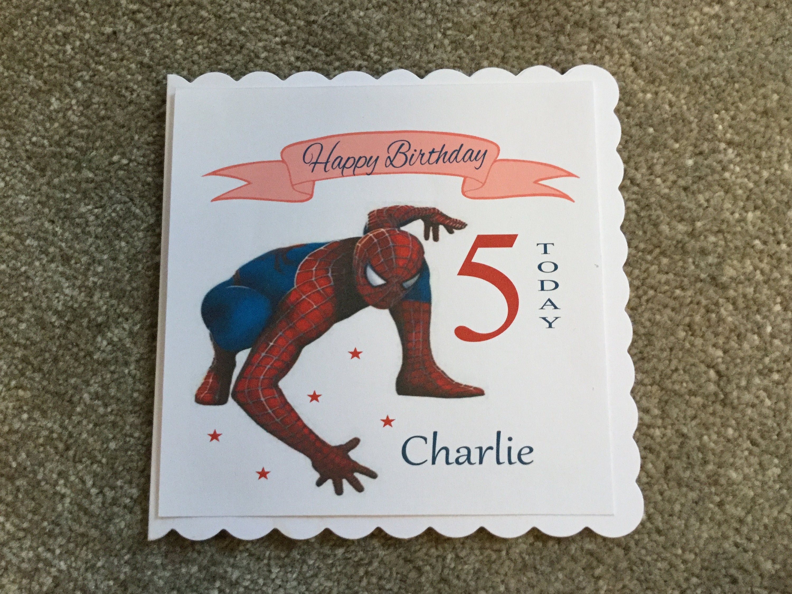 Printable Spider Man Card