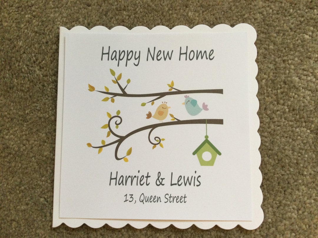 Handmade Personalised New Home Card - Etsy