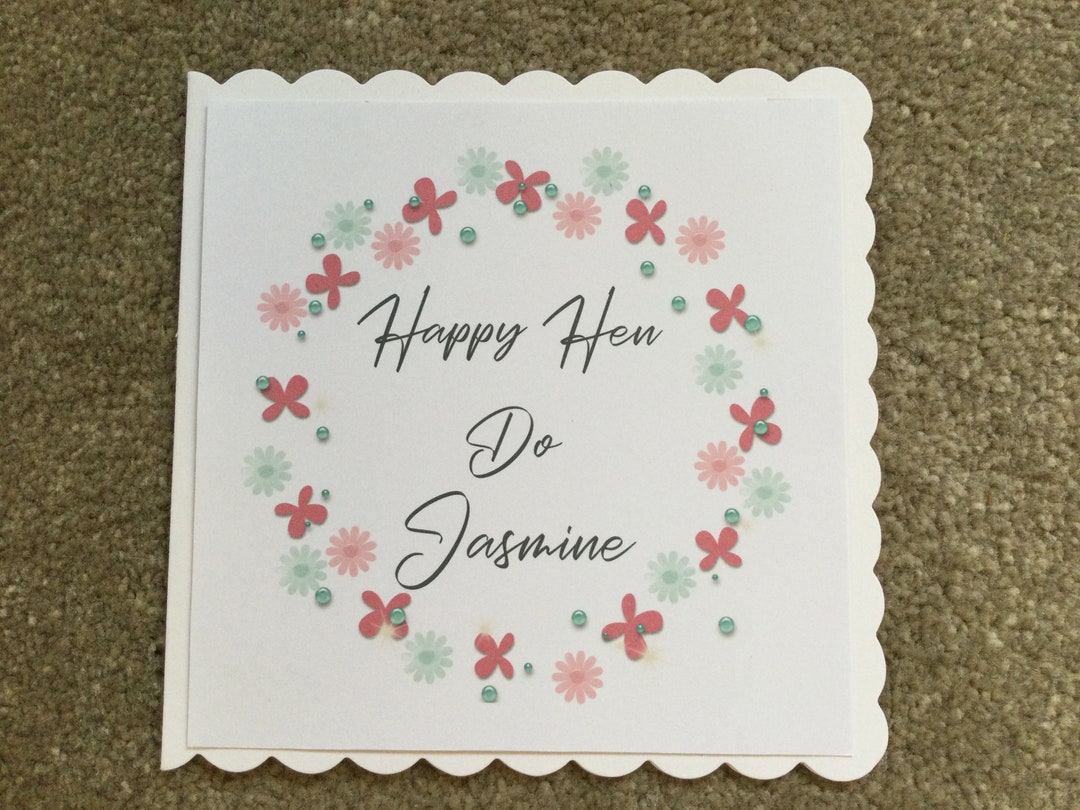 Handmade Personalised Bride to Be / Hen Party Card - Etsy