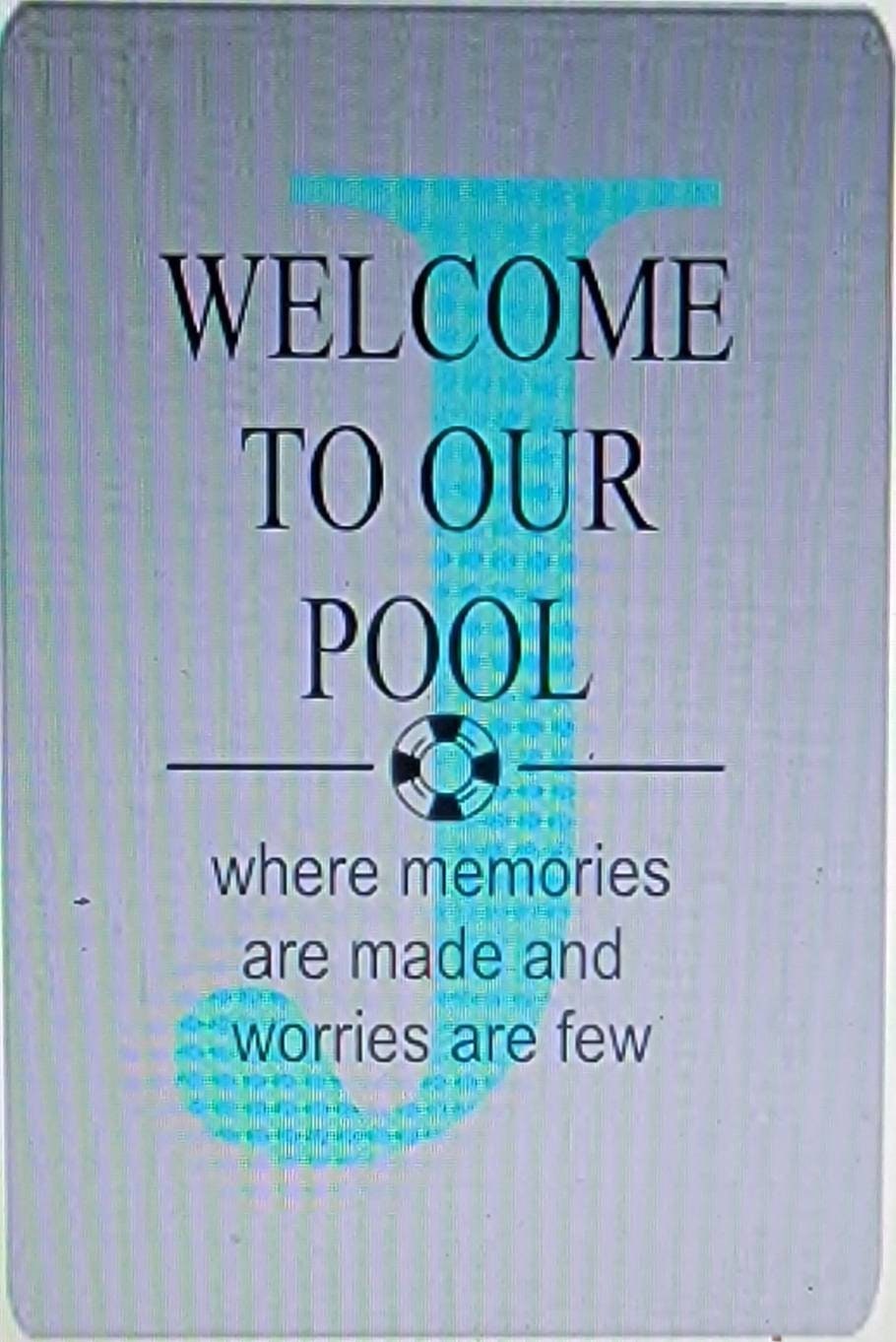 Welcome to the Pool Custom Sign/ Pool Sign/ Outdoor/ | Etsy