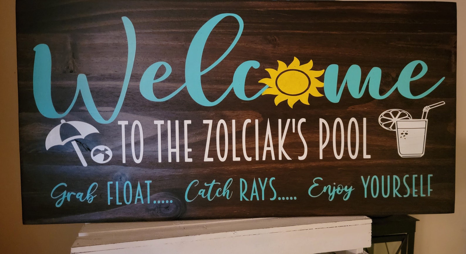 Welcome to the Pool Custom Sign/ Pool Sign/ Outdoor/ - Etsy