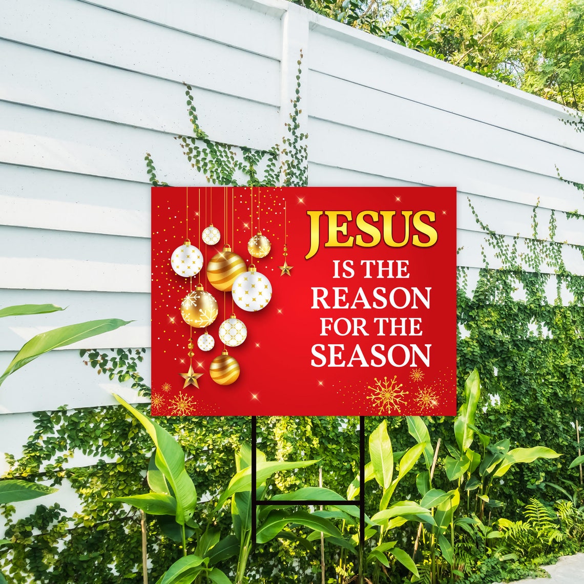 Jesus is the Reason for the Season Yard Sign 18 X 12 Merry Christmas ...