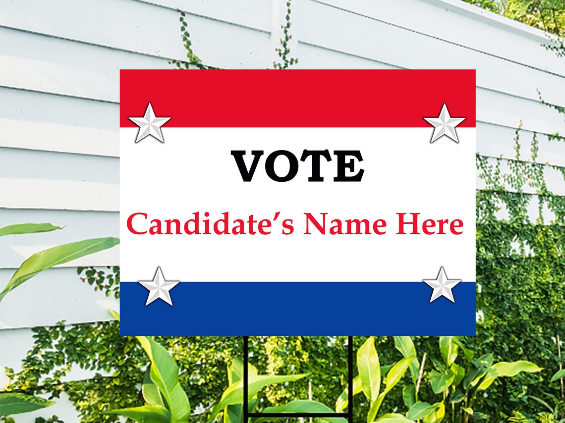 VOTE Yard Sign 24 X 18 Personalized Custom - Etsy