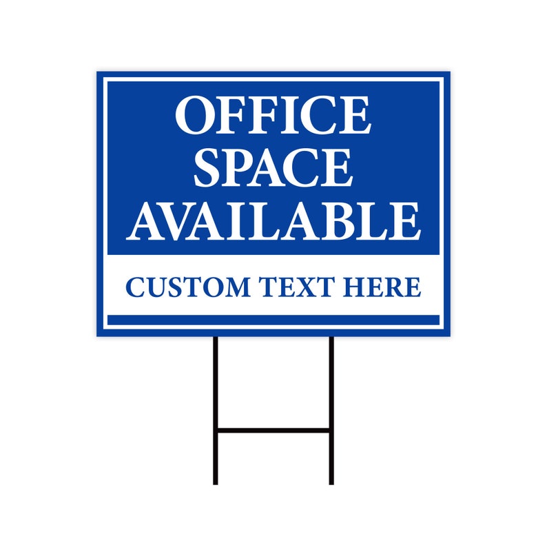 Office Space Available Yard Sign Personalized 24" X 18" - Custom Office ...