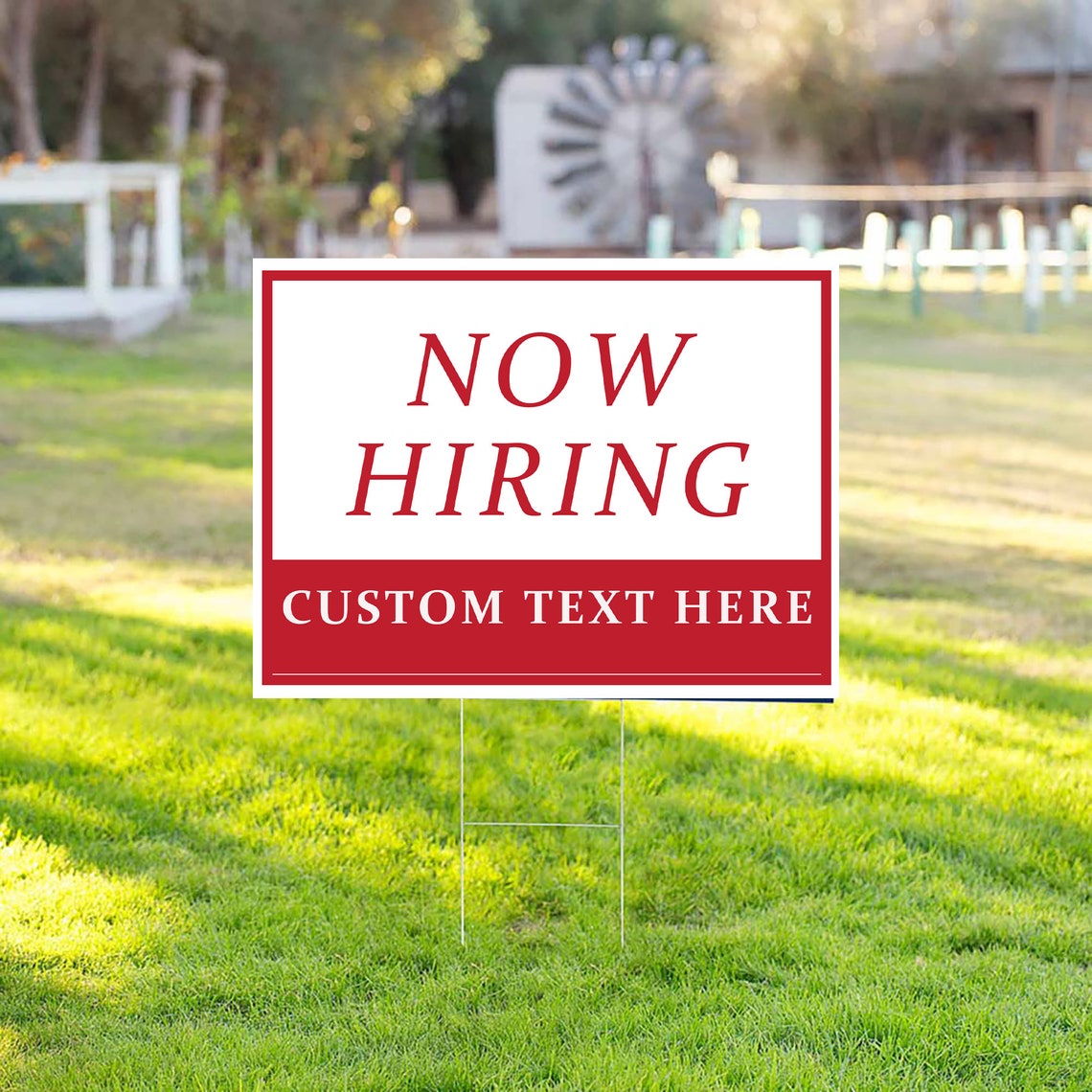 Now Hiring Yard Sign 24" X 18" Personalized - Custom Now Hiring Visible ...