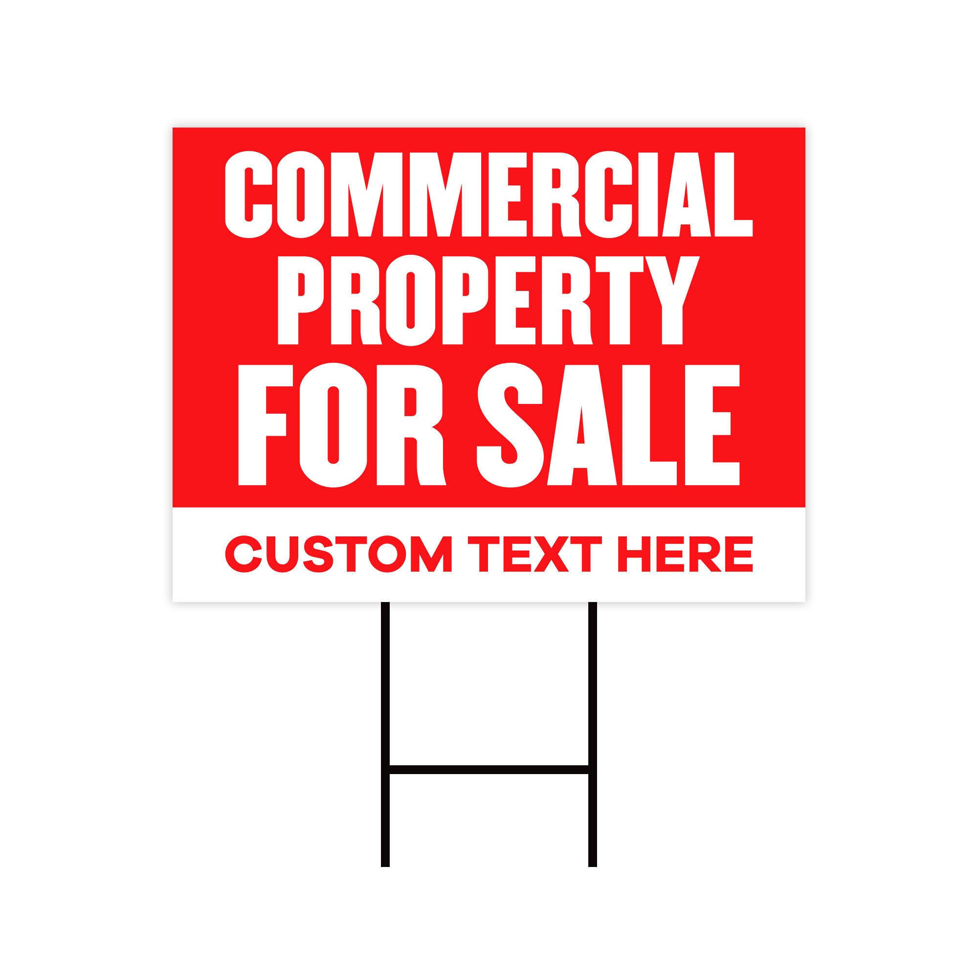 Commercial Property for Sale Yard Sign Personalized 24" X 18" - Custom ...