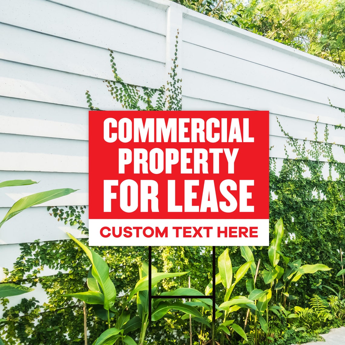 Commercial Property for Lease Yard Sign Personalized 24" X 18" - Custom ...