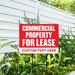Commercial Property for Lease Yard Sign Personalized 24 X 18 Custom ...