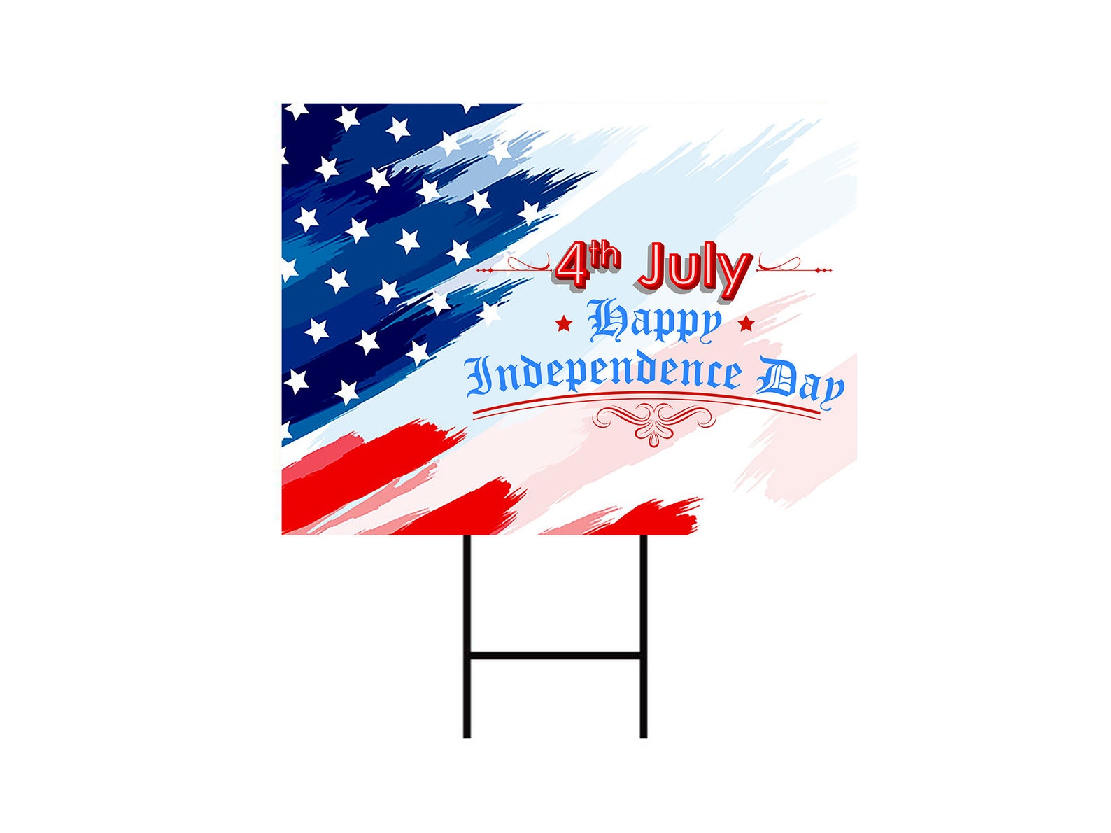 4th of July Yard Sign 24" X 18", Independence Day, Lawn Decoration ...